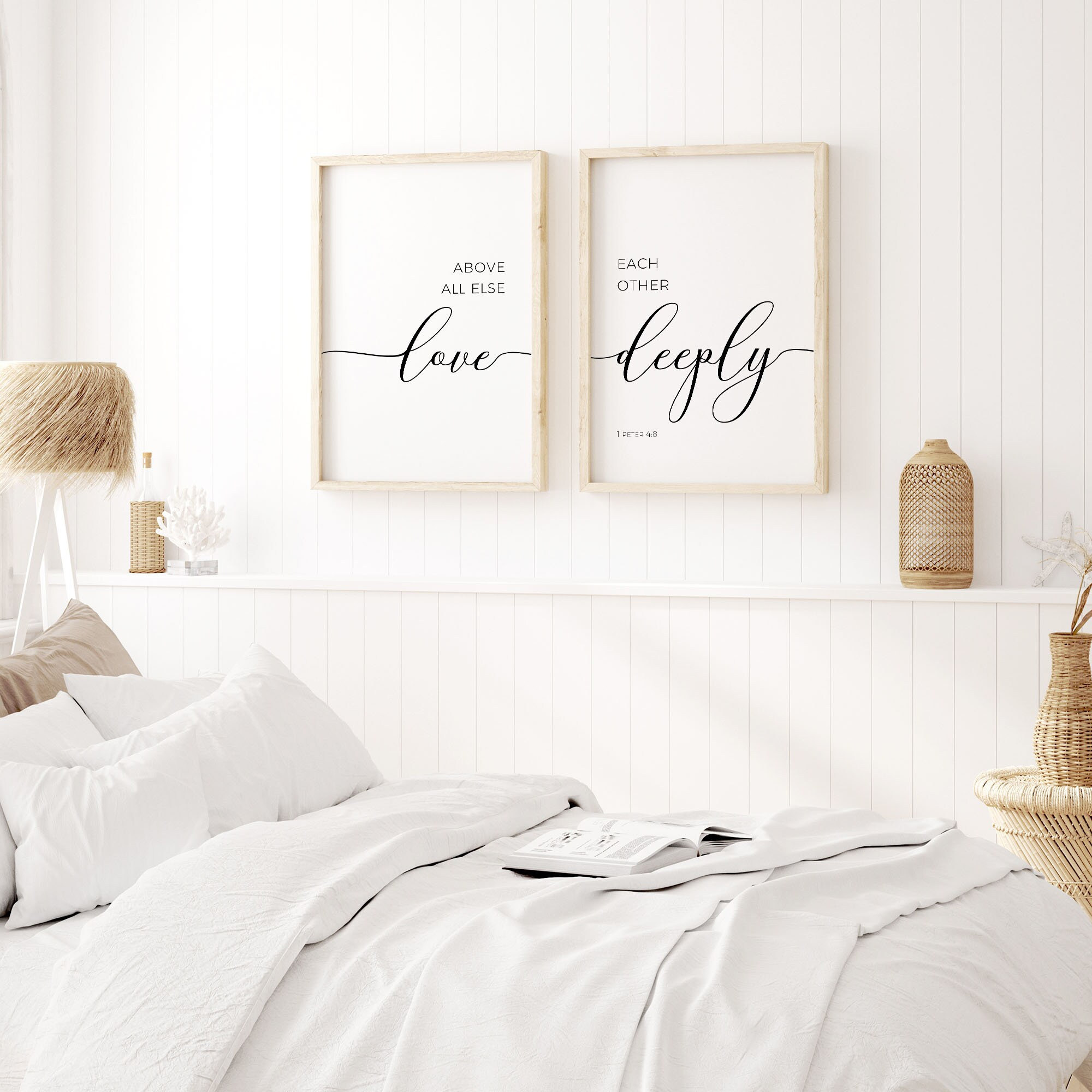 Above All Else Love Each Other Deeply, Christian Wall Art, Christian ...