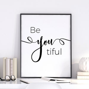 Beyoutiful Print Girl Nursery Decor Girl Bedroom Above Bed - Etsy