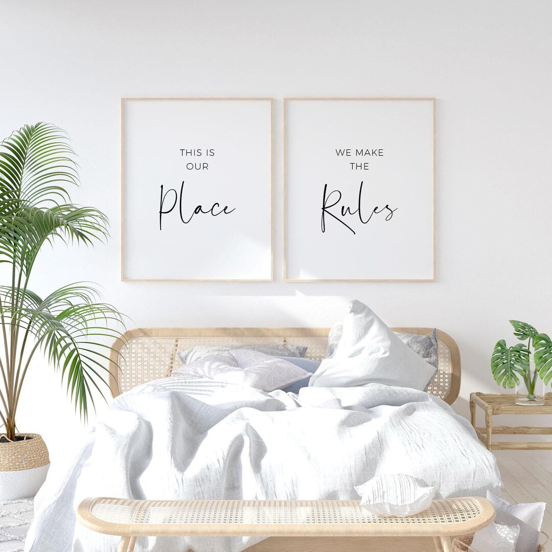 This is Our Place We Make the Rules, Wall Decor Living Room Prints ...
