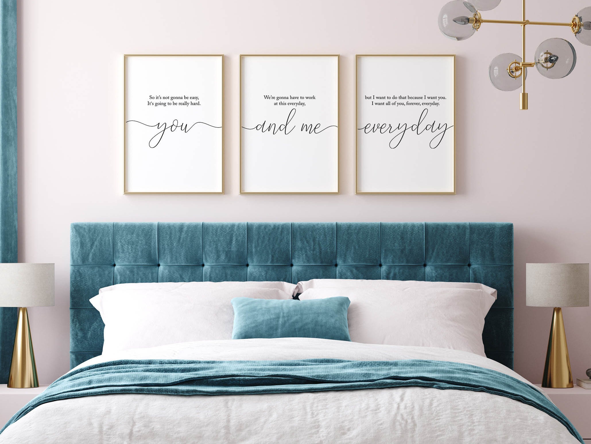 Couple Bedroom Prints Over Bed Wall Decor, Bedroom Signs, Master ...