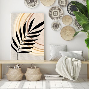 Boho wall art printable neutral colored art botanical | Etsy