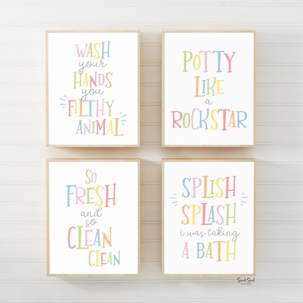 Kids Bathroom Signs - Etsy