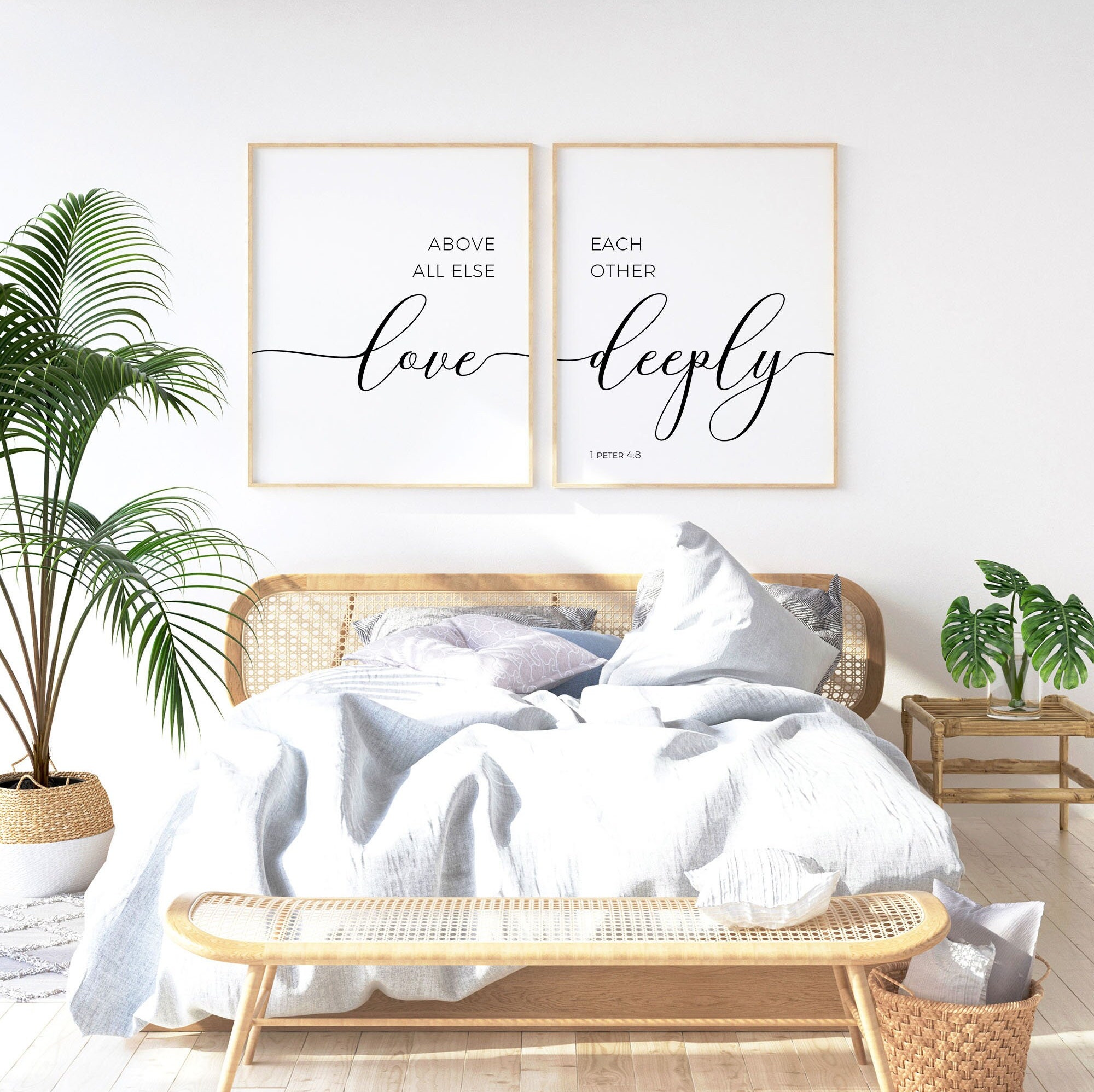Above All Else Love Each Other Deeply, Christian Wall Art, Christian ...