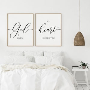 Couple Bedroom Prints Over Bed Wall Decor, Bedroom Sign Couple Home ...