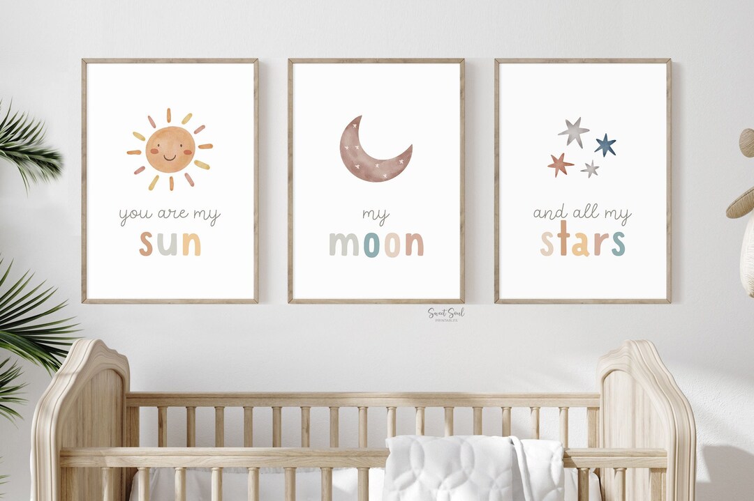 You Are My Sun My Moon and All My Stars, Nursery Prints Boho, Gender ...