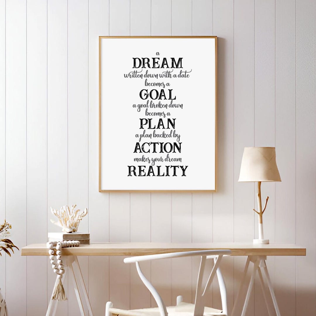Inspirational Quotes Print, Office Wall Decor, Dorm Decor Poster ...