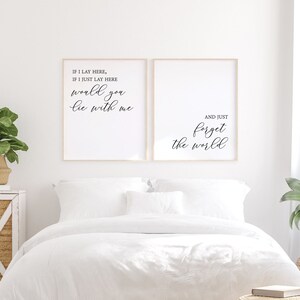 Couple Bedroom Prints Over Bed Wall Decor, Bedroom Signs, Master ...