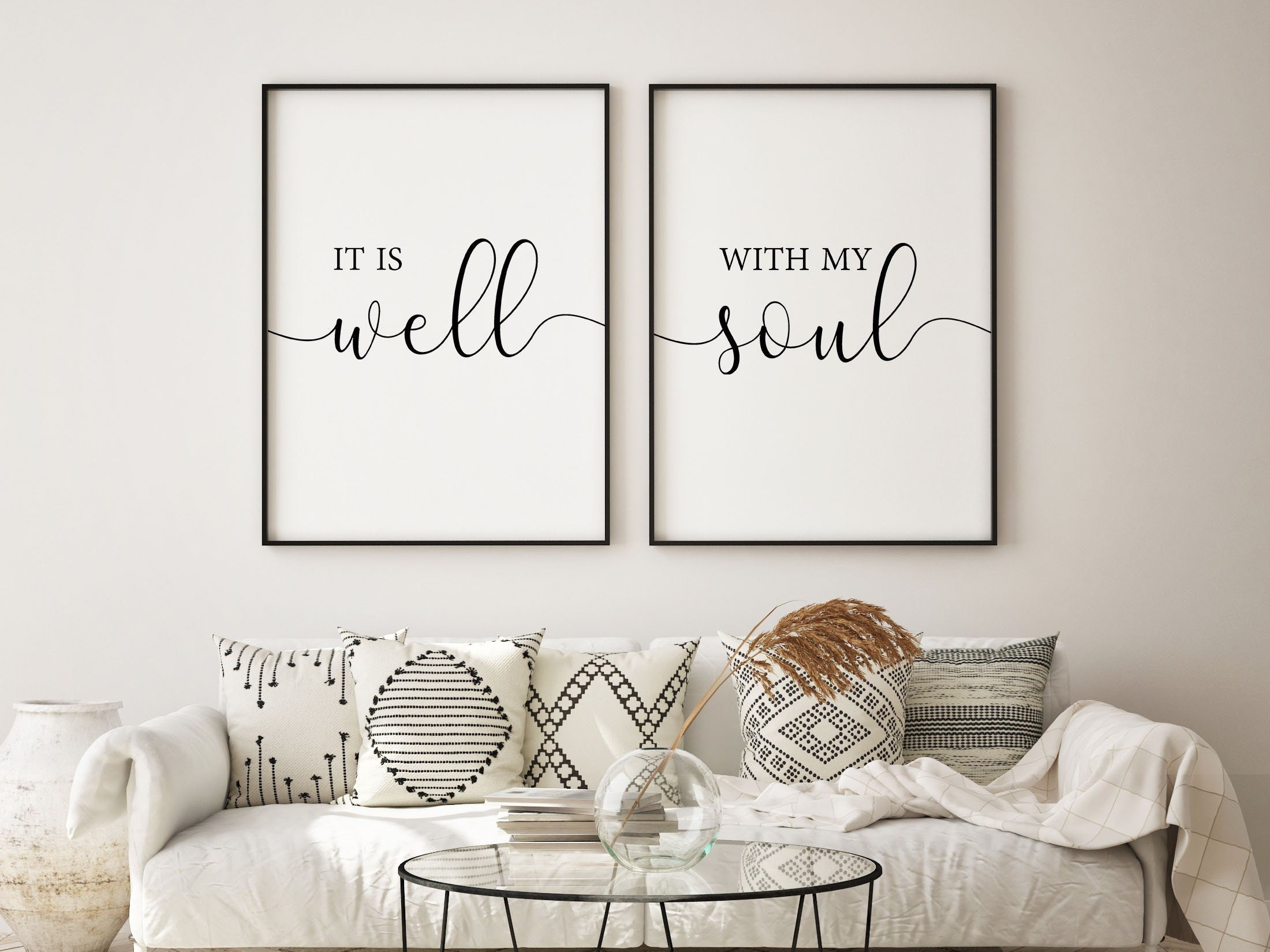 It is well with my soul print Bible Verse Christian wall art | Etsy