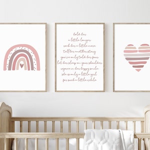 Hold Her a Little Longer, Nursery Wall Art Baby Girl Boho Nursery Decor ...