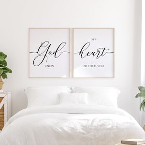 Couple Bedroom Prints Over Bed Wall Decor, Bedroom Sign Couple Home ...