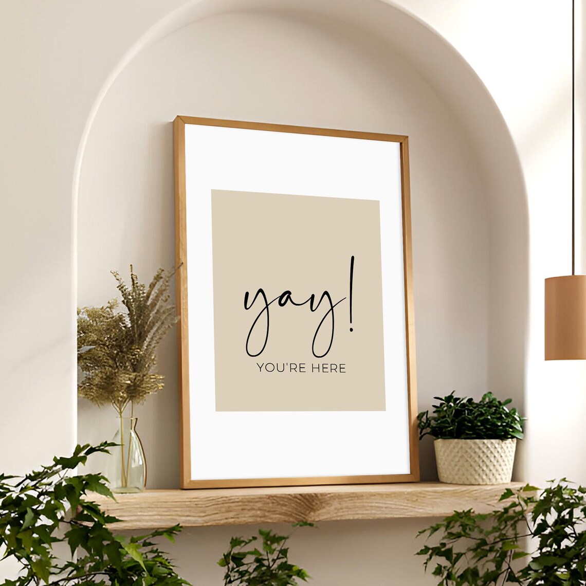 Yay You're Here, Guest Room Wall Decor Above Bed Sign, Guest Room Wall ...
