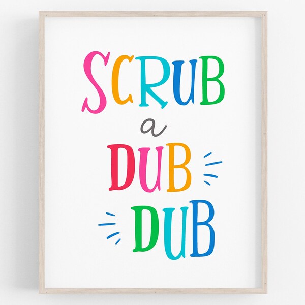 Scrub a Dub Dub Sign - Etsy