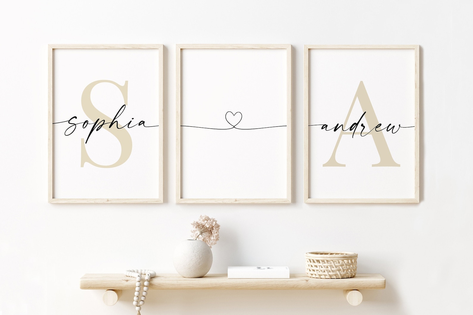 Couple Name Print Couple Bedroom Wall Decor Above Bed Name - Etsy