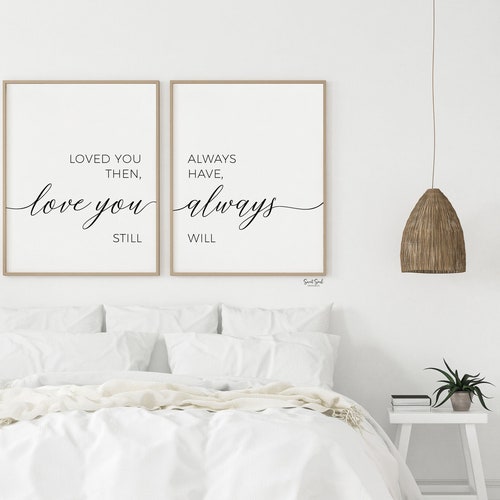 Bedroom Wall Decor Over the Bed Signs Couple Bedroom Prints - Etsy