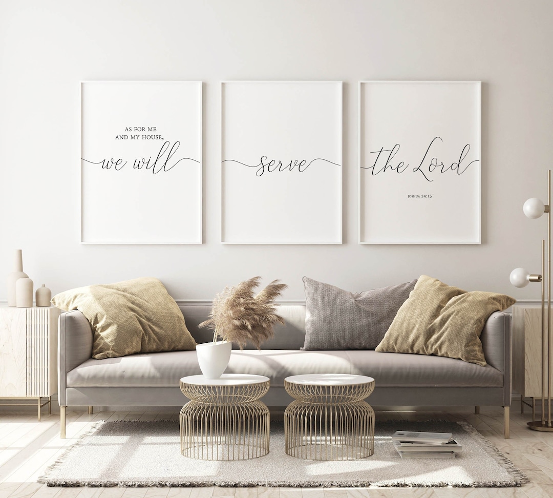 As for Me and My House We Will Serve the Lord, Bible Verse Print ...