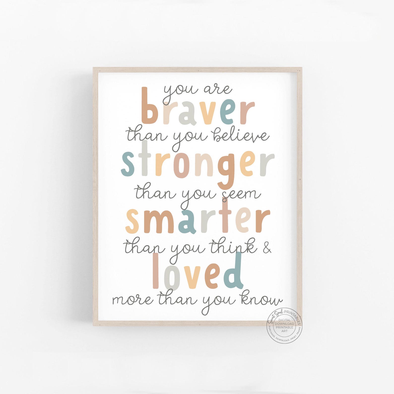 Winnie the Pooh Quote, You Are Braver Than You Believe, Boho Nursery ...