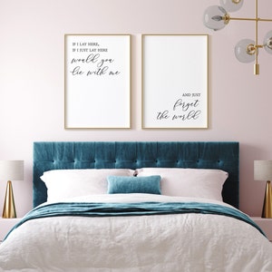 Couple Bedroom Prints Over Bed Wall Decor, Bedroom Signs, Master ...