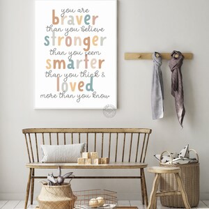 Winnie the Pooh Quote, You Are Braver Than You Believe Stronger Than ...