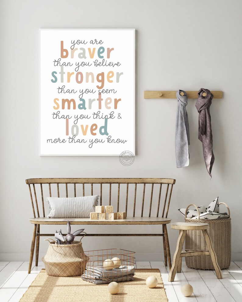 Winnie the Pooh Quote, You Are Braver Than You Believe Stronger Than ...