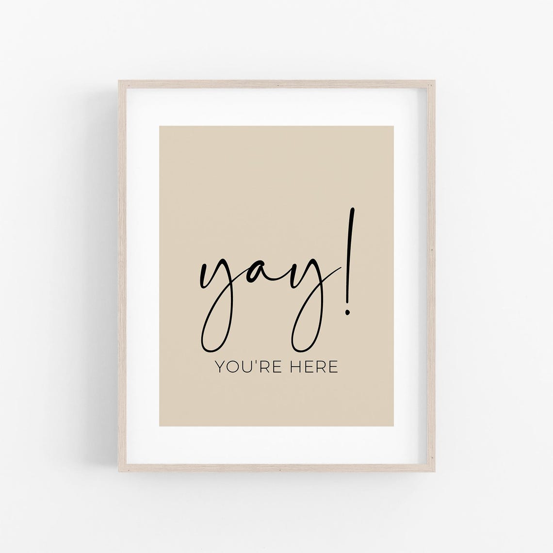 Yay You're Here, Guest Room Wall Decor Above Bed Sign, Guest Room Wall ...
