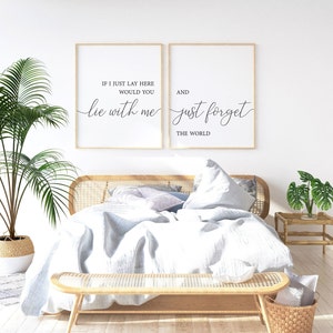 Bedroom Wall Decor Over the Bed Signs Couple Bedroom Prints Set of 2 ...