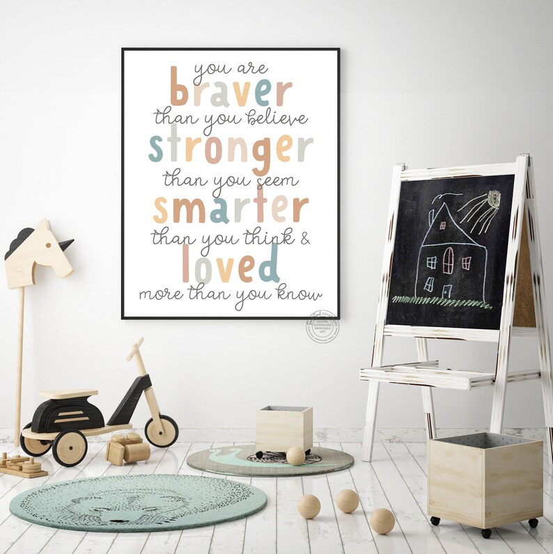 Winnie the Pooh Quote, You Are Braver Than You Believe Stronger Than ...
