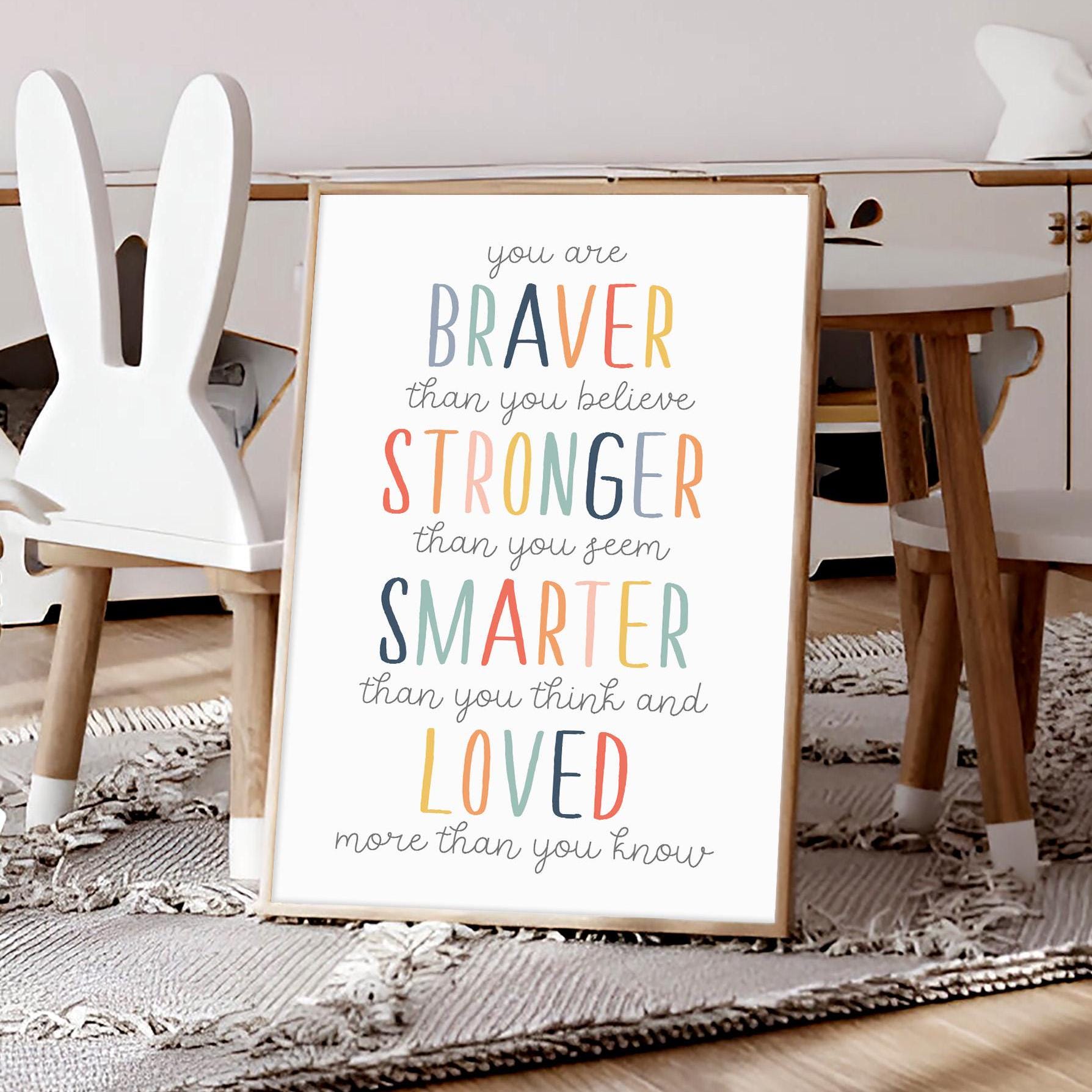 You Are Braver Than You Believe, Winnie the Pooh Quote Nursery Prints ...