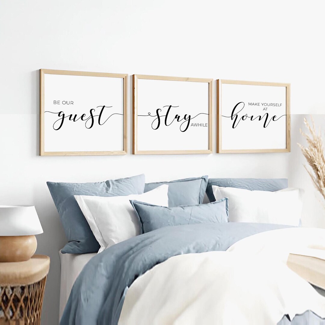 Be Our Guest Wall Art, Guest Room Wall Decor, Guest Bedroom Prints ...