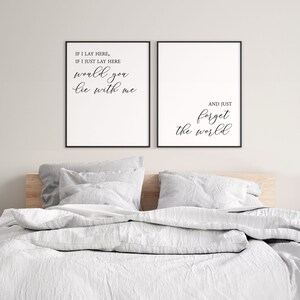 Couple Bedroom Prints Over Bed Wall Decor, Bedroom Signs, Master ...