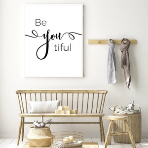 Beyoutiful Print Girl Nursery Decor Girl Bedroom Above Bed - Etsy