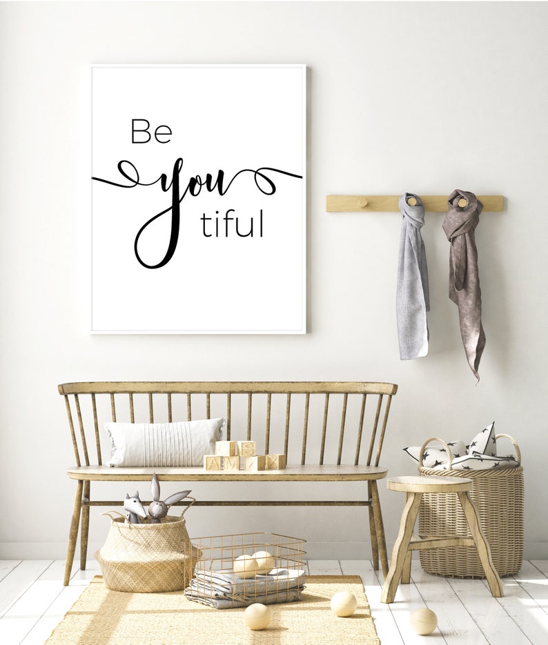 Beyoutiful Print Girl Nursery Decor Girl Bedroom Above Bed - Etsy