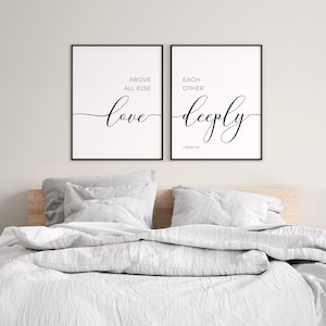 Above All Else Love Each Other Deeply, Christian Wall Art, Christian ...
