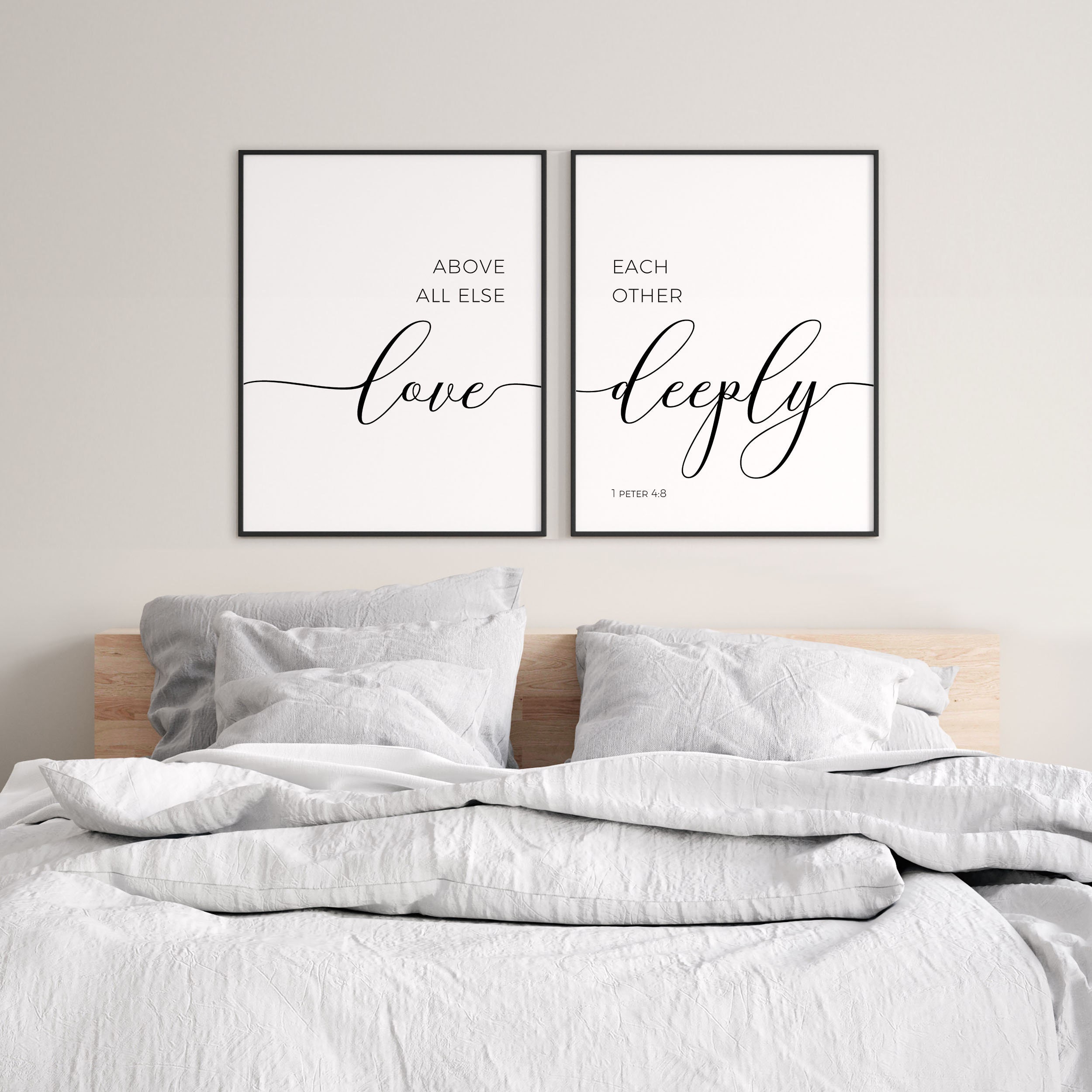 Above All Else Love Each Other Deeply, Christian Wall Art, Christian ...