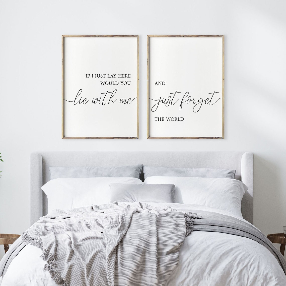 Bedroom Wall Decor Over the Bed Signs Couple Bedroom Prints Set of 2 ...