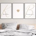 Couple Name Initials Print, Master Bedroom Above Bed Art Couple Bedroom ...