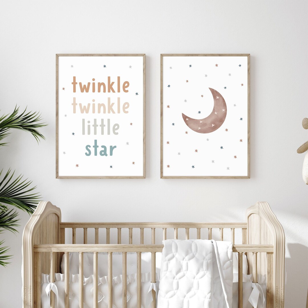 Twinkle Twinkle Little Star, Nursery Prints Boy, Baby Girl Nursery Art ...