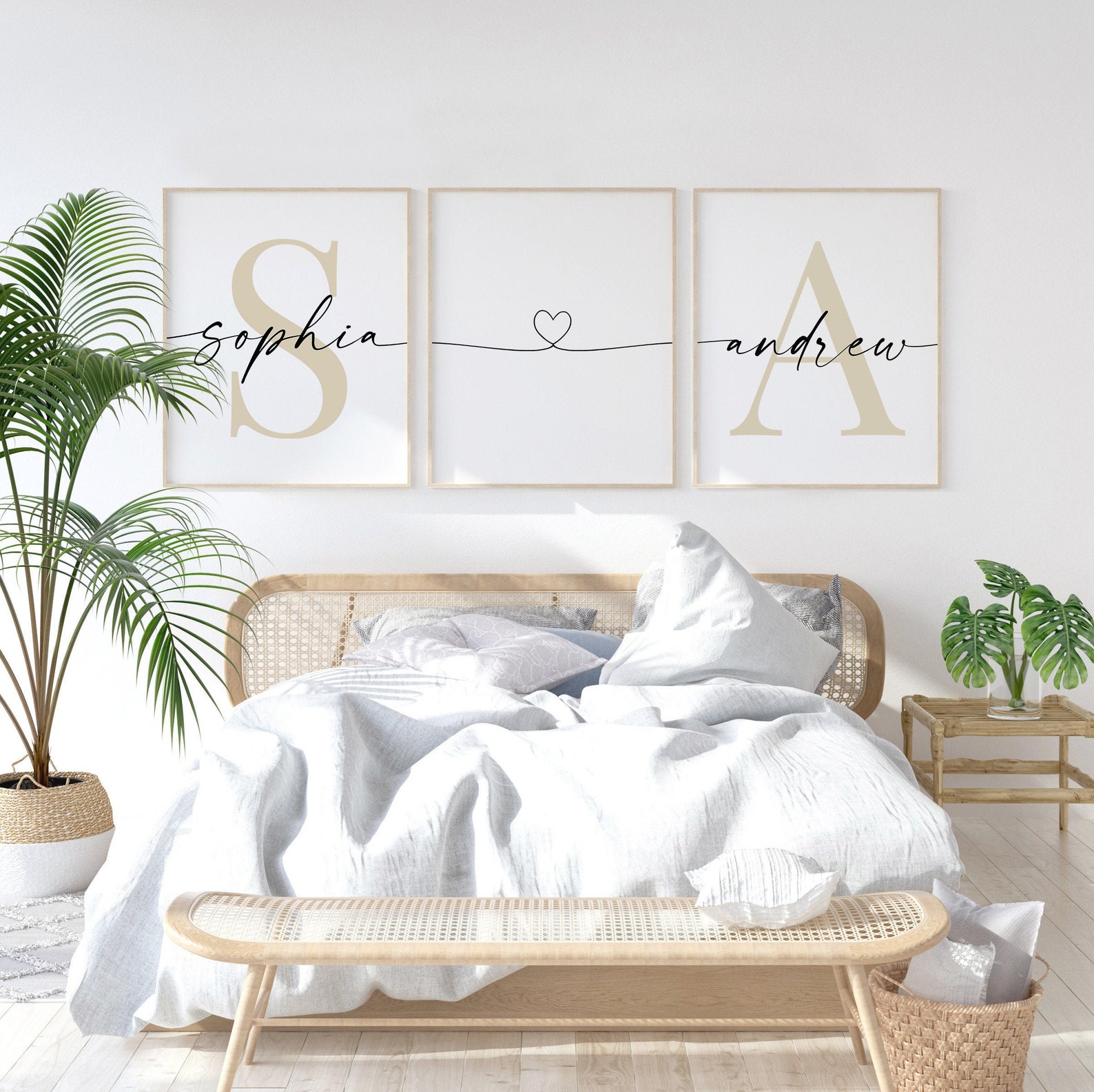 Couple Name Print Couple Bedroom Wall Decor Above Bed Name - Etsy