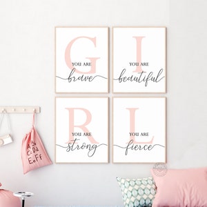 Girl Bedroom Prints, Teenage Girl Room Wall Art, Girl Wall Decor ...