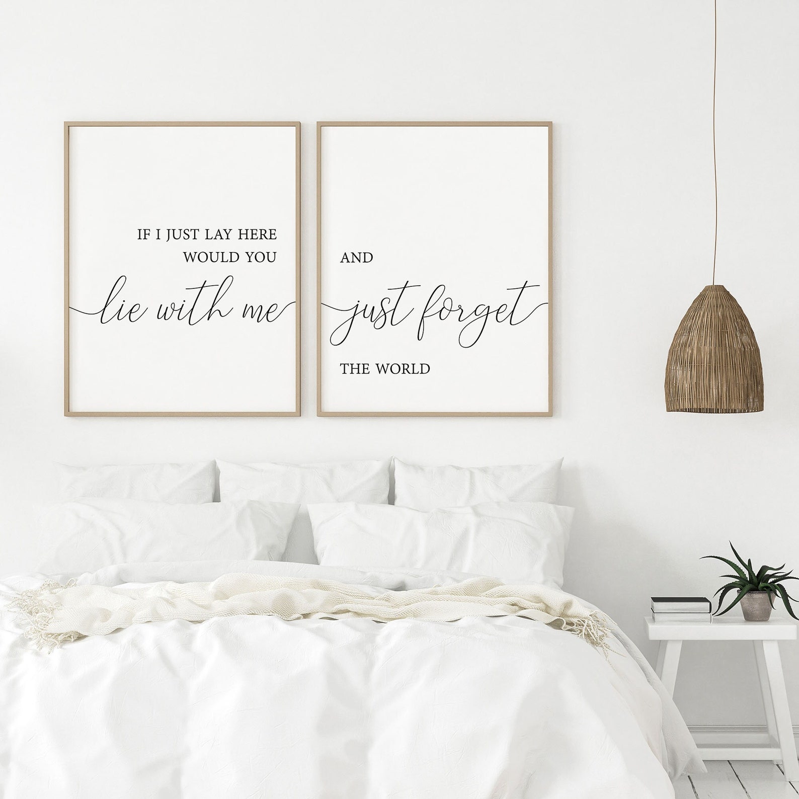 Bedroom Wall Decor Over the Bed Signs Couple Bedroom Prints Set of 2 ...