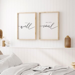 It is Well With My Soul, Bible Verse Prints Bedroom Wall Decor ...