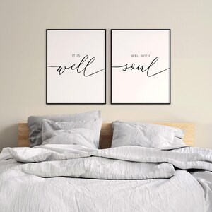 It is Well With My Soul, Bible Verse Prints Bedroom Wall Decor ...