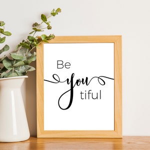 Beyoutiful Print Girl Nursery Decor Girl Bedroom Above Bed - Etsy