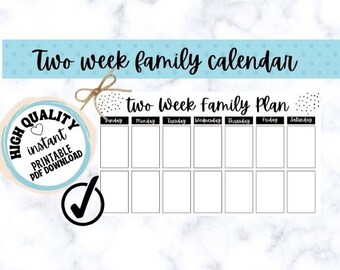 Family Calendar Printable | Etsy