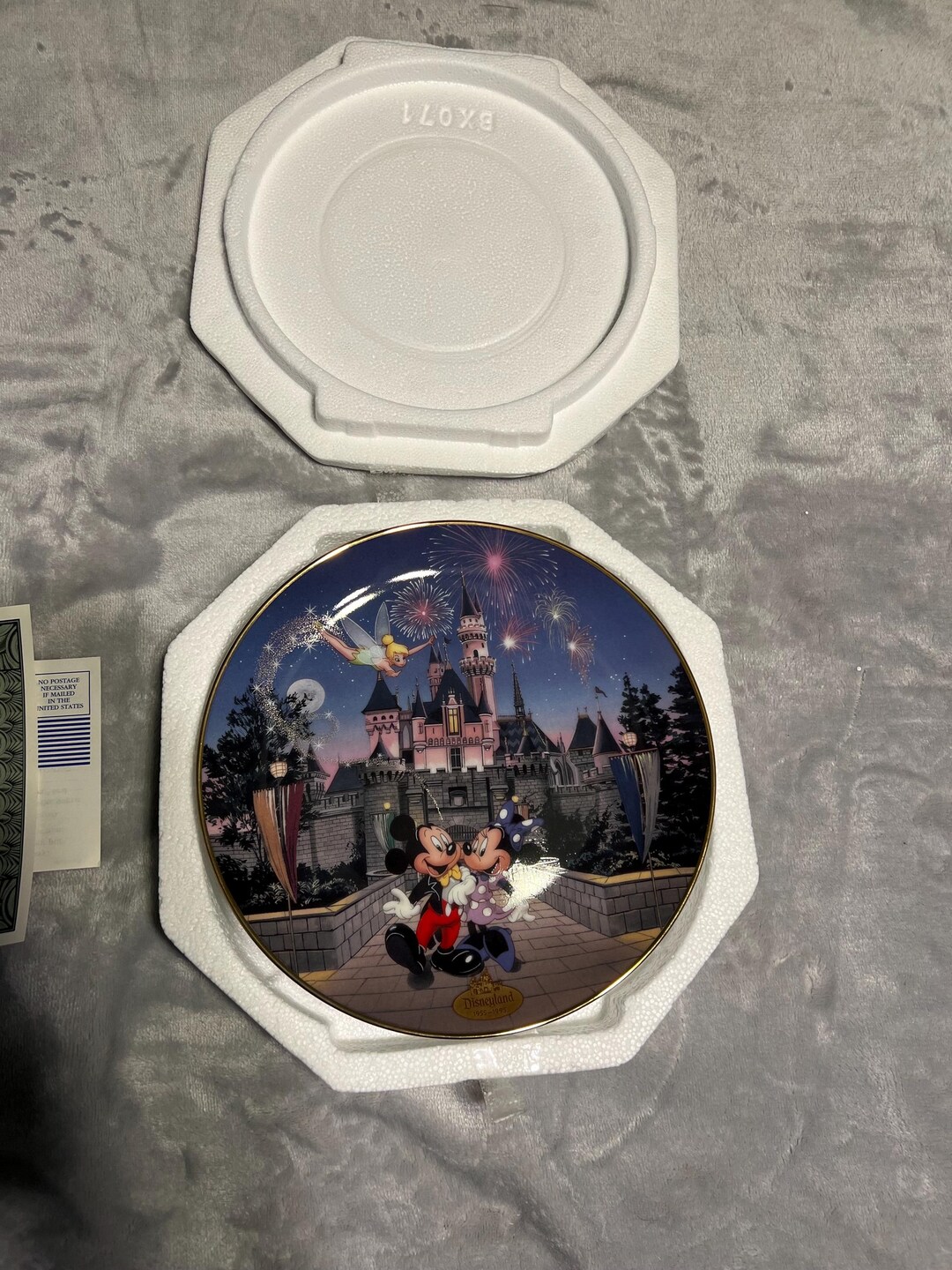 Disney Collector Plate Sleeping Beauty Castle Commemorating Disneylands ...