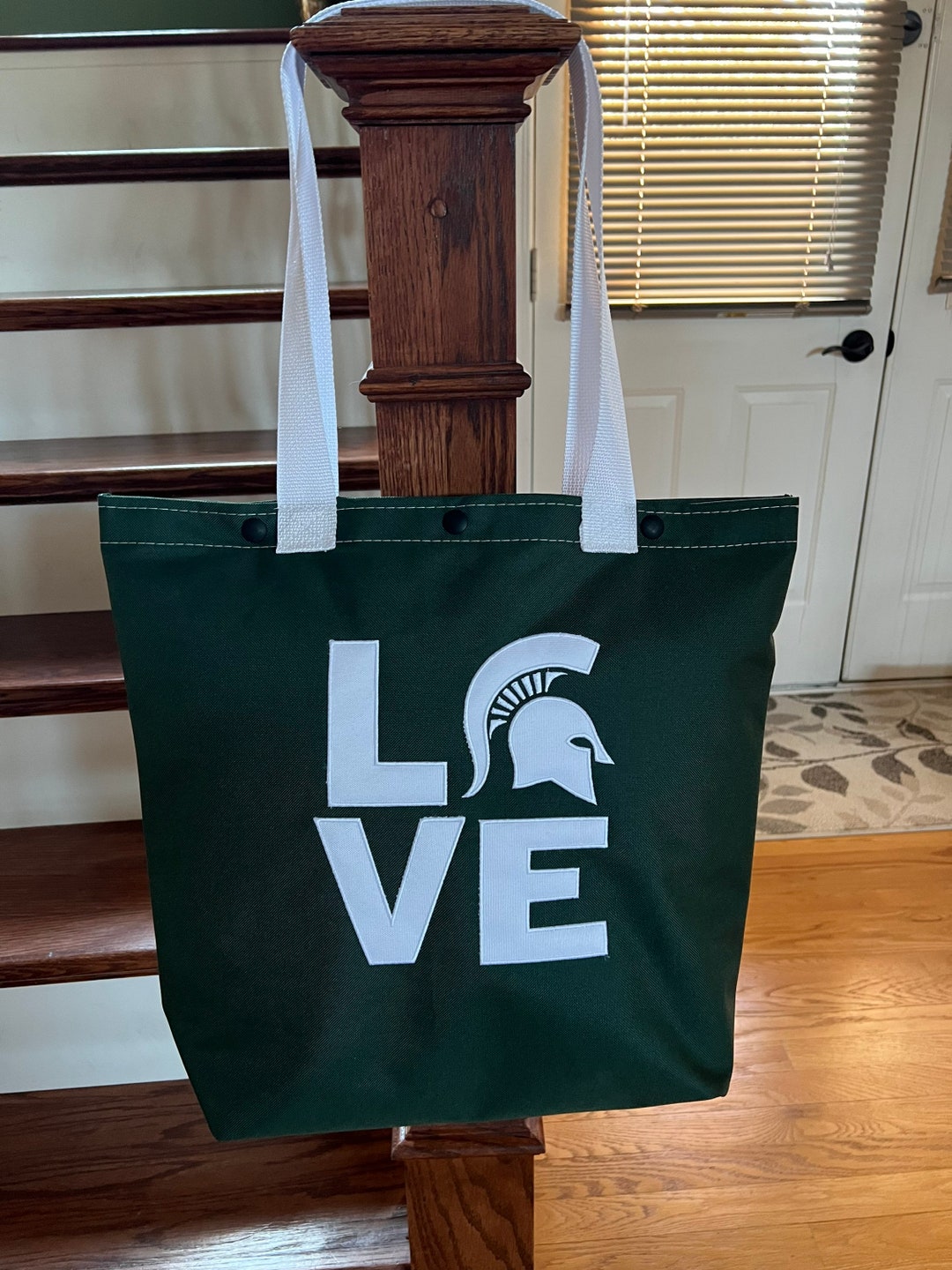 Michigan State LOVE Tote Bag, Personalized Tote, Handmade Tote - Etsy