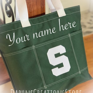 Michigan State LOVE Tote Bag, Personalized Tote, Handmade Tote - Etsy