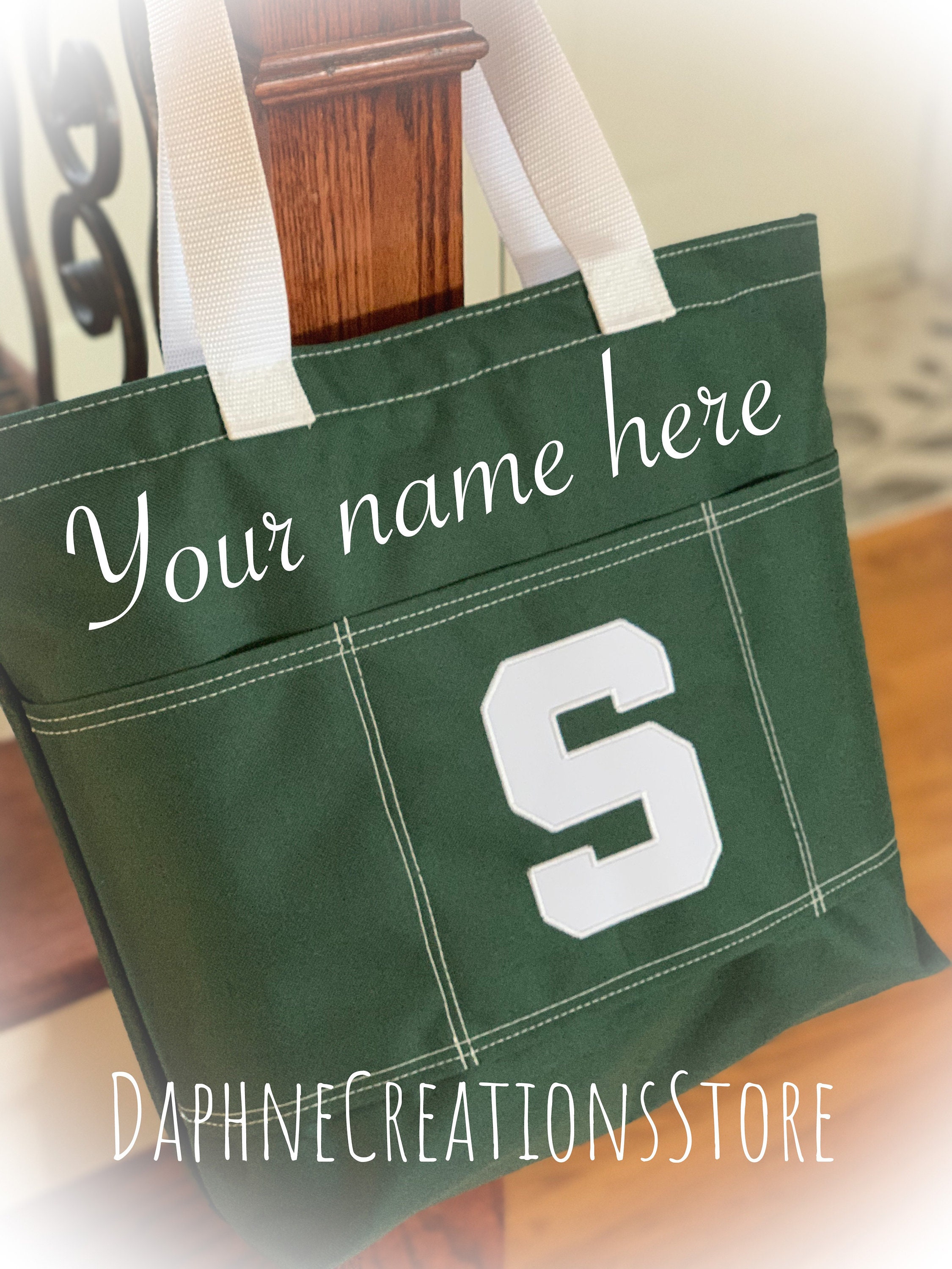 Michigan State LOVE Tote Bag Personalized Tote Handmade Tote - Etsy