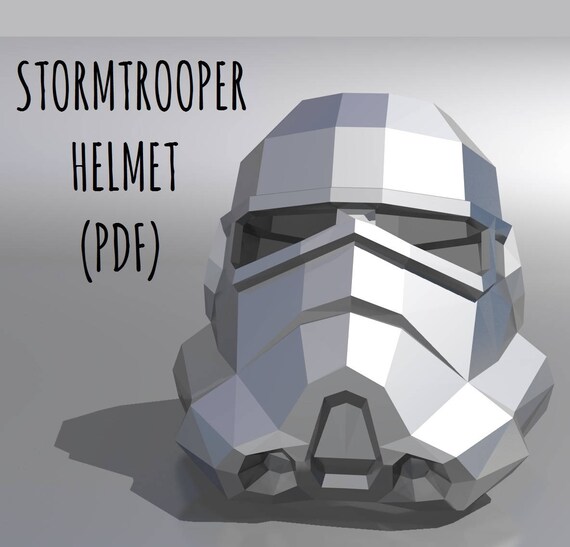 Stormtrooper Helmet Template Instruction Printable Mask Etsy