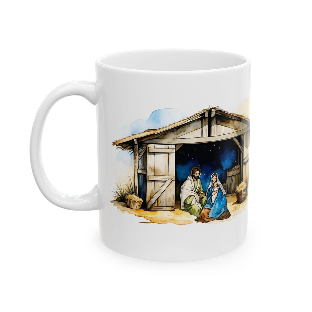 Nativity Scene Coffee Mug, Isaiah 9:6, Religious Christmas Gift - Etsy