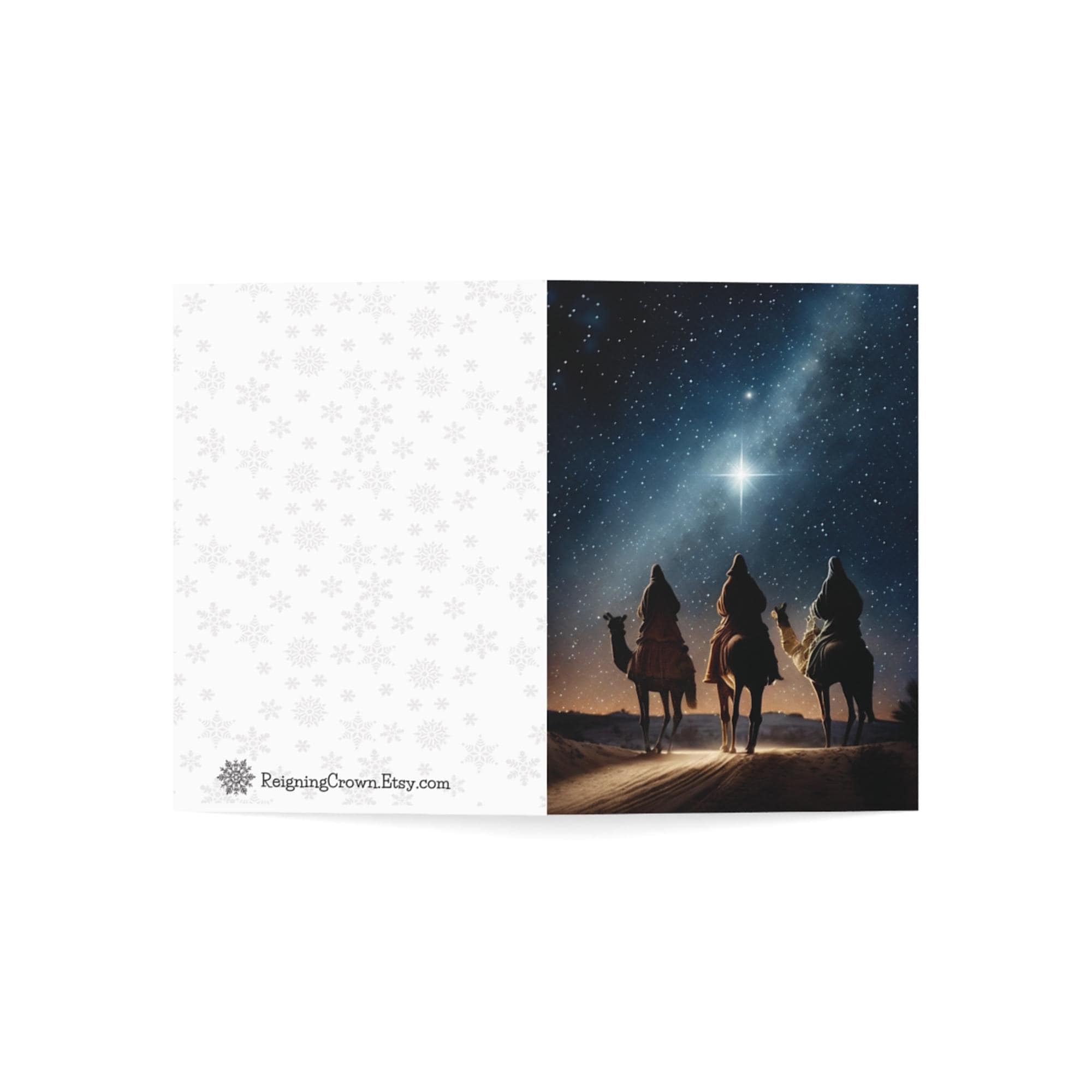 Three Wise Men Christmas Cards: Religious Nativity Scene, Blank Inside ...